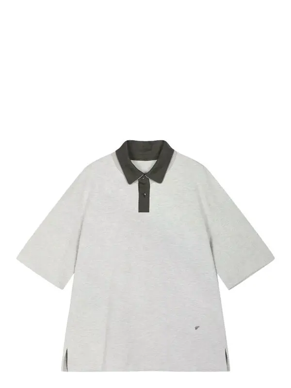 CROQUIS Double-collar Polo Shirt - Grey