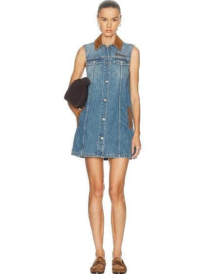Versace Denim Mini Dress - Medium Blue