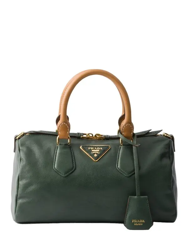 Prada Small Leather Top-handle Bag - Sage Green