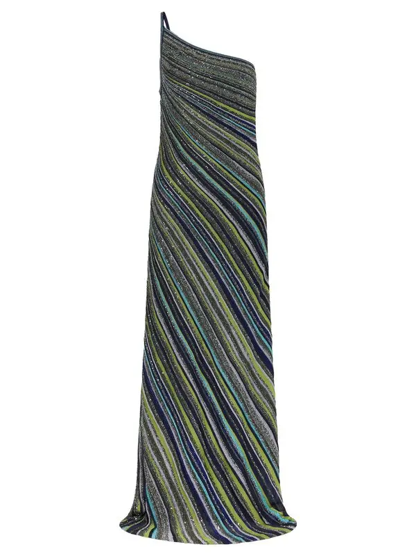 Missoni Striped Metallic Crochet-knit Maxi Dress - Multi