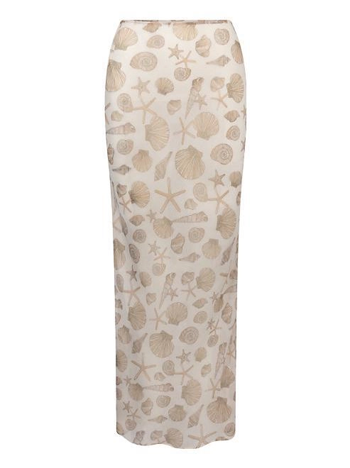 OMNES Cierra Shell-print Chiffon Maxi Skirt - Painterly Shellprint