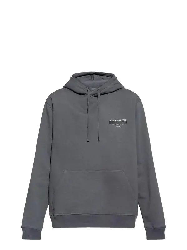 ALLSAINTS Logo-print Cotton Hoodie - Blue