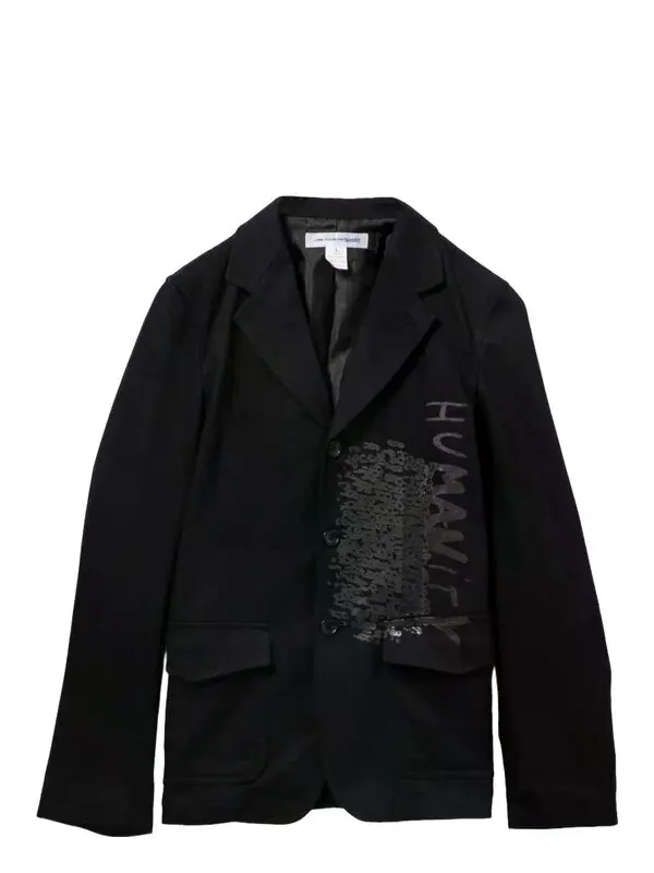 Comme Des Garçons Graphic-print Blazer - Blue