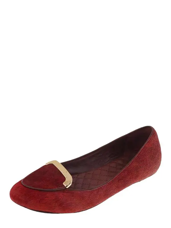Tory Burch Calf-hair Ballet Flats - Red