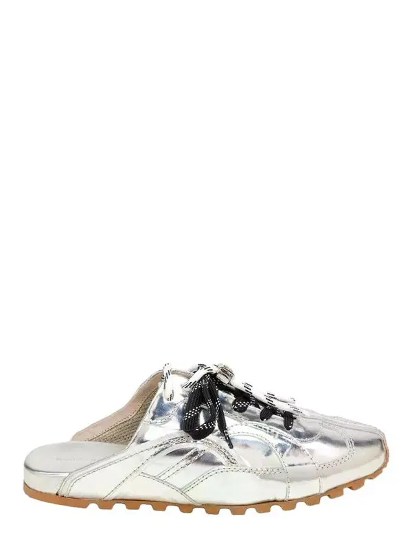 Dorothee Schumacher Metallic-finish Mule Sneakers - Silver