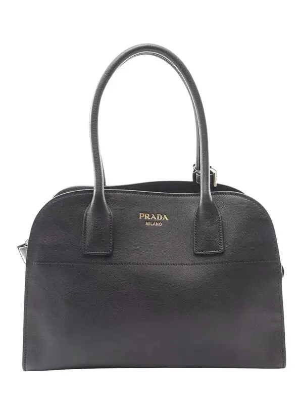 Prada Medium Soft Grain Handbag - Black