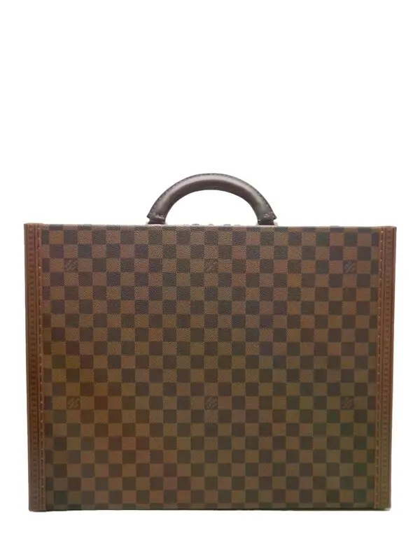 LOUIS VUITTON 2000-2020 Damier Ebene President Classeur Business Bag - Brown