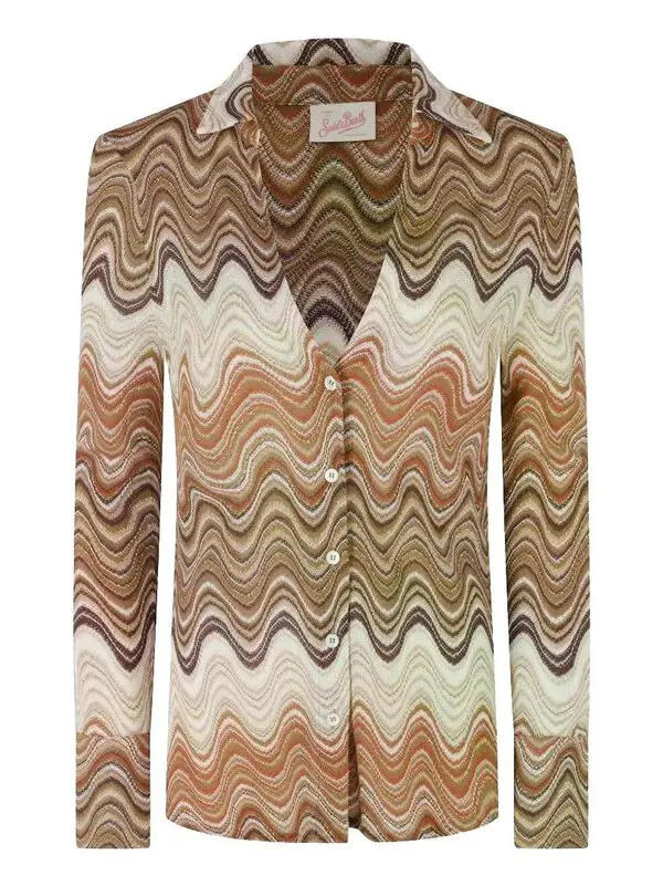 MC2 SAINT BARTH Zigzag-knit Shirt - Neutrals