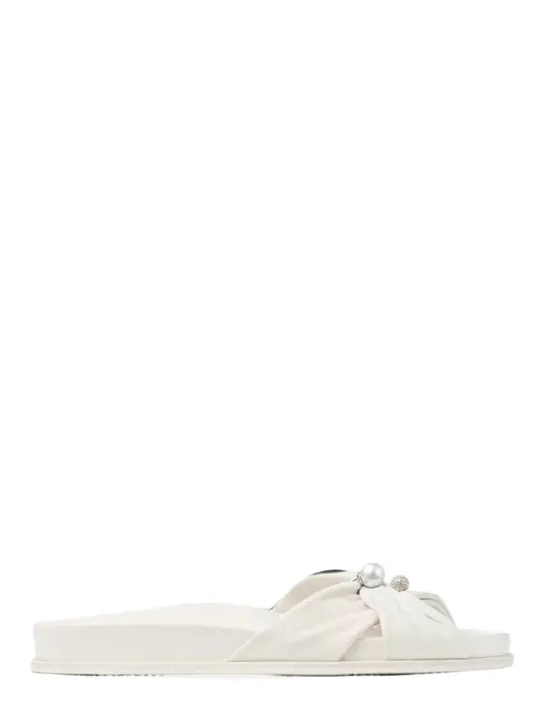 JIMMY CHOO Rafi Flat Sandals - White