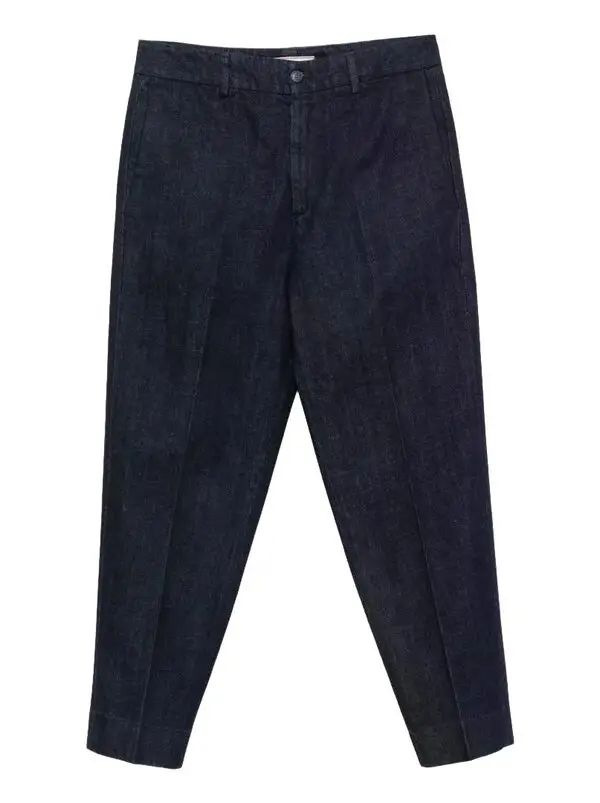 BONHEUR JEWELRY Indigo Pressed Crease Straight-leg Jeans - Blue