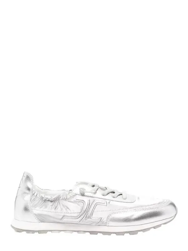 CANDICE COOPER Metallic Panelled Sneakers - Silver