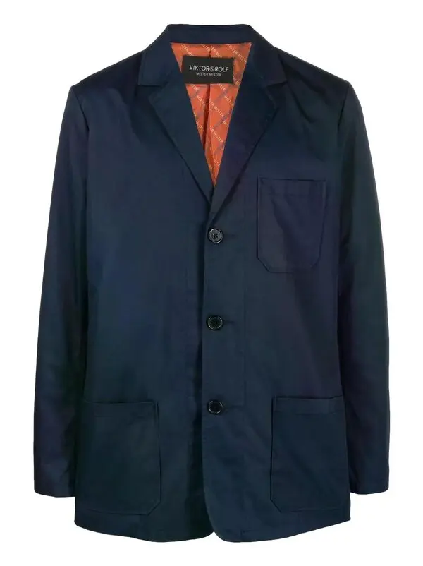 Viktor & Rolf Notched-lapels Single-breasted Blazer - Blue