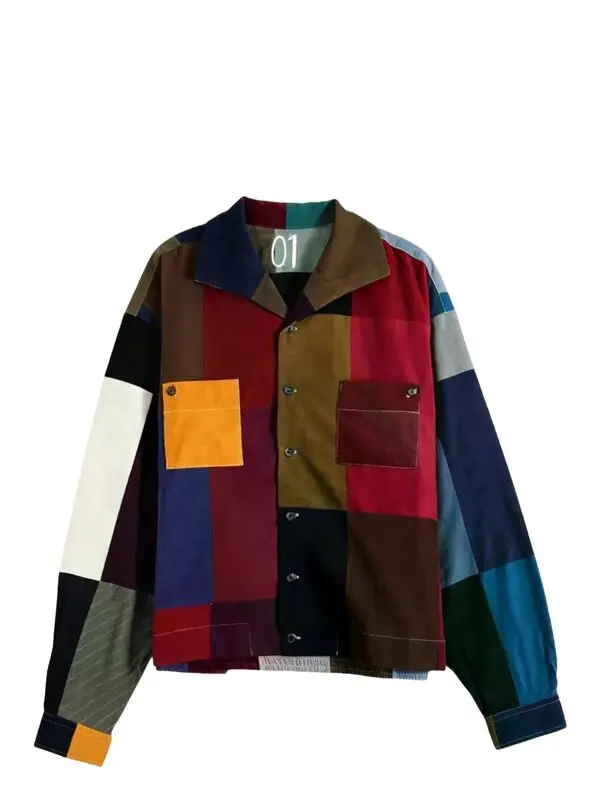 SILLAGE Patchwork Corduroy Jacket - Red
