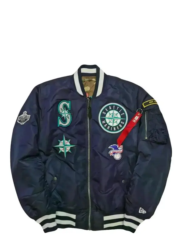 New Era Alpha Industries Reversible Bomber Jacket - Blue