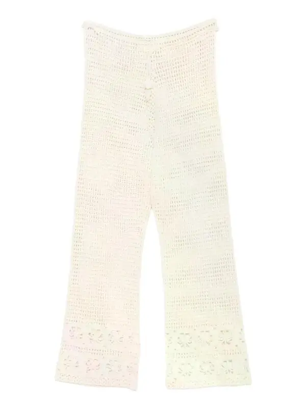 TERRY PUESTO Crochet-knit Trousers - Neutrals
