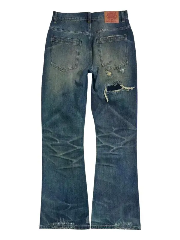 BIRTH OF ROYAL CHILD Distressed Bootcut Jeans - Blue
