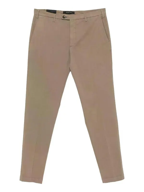 MICHAEL COAL Pressed-crease Trousers - Brown