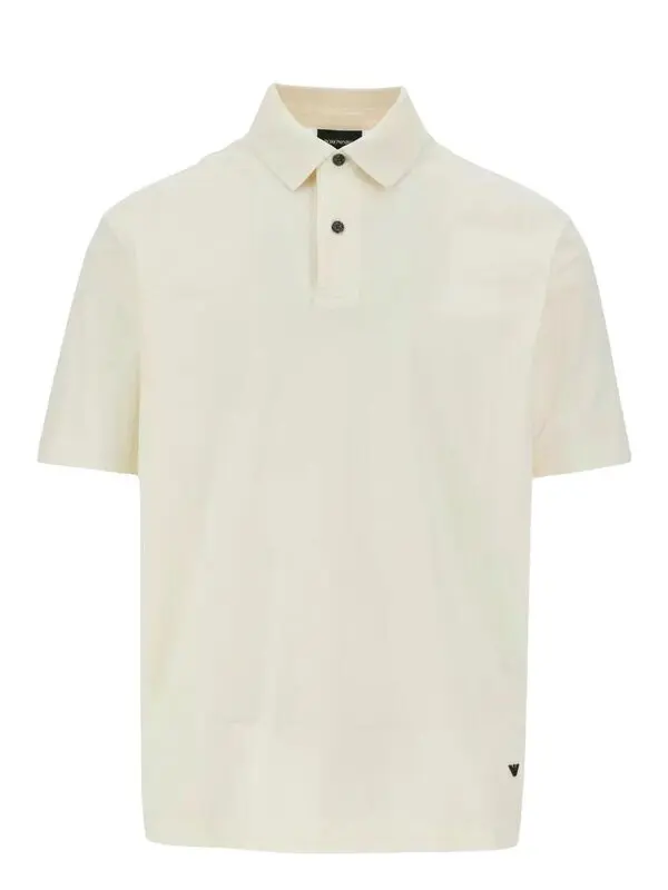Emporio Armani Logo-plaque Polo Shirt - Neutrals