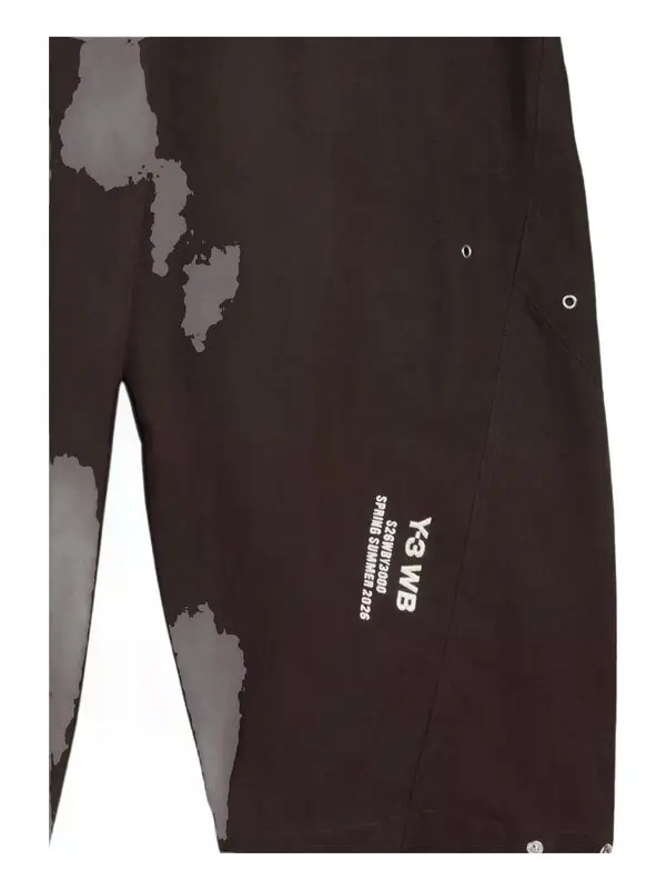 Y3 X Wales Bonner Logo-print Drawstring Shorts - Brown