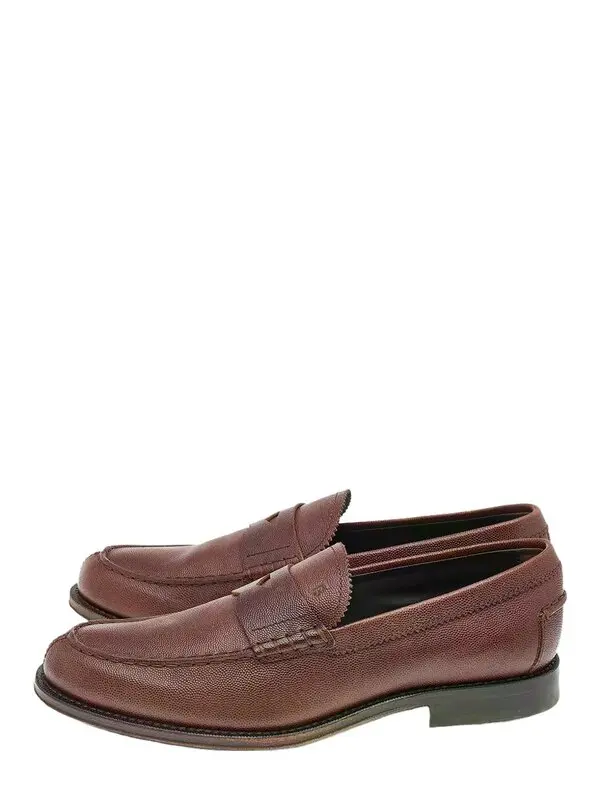 TOD'S Slip-on Leather Loafers - Brown