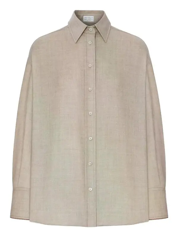 Brunello Cucinelli Cashmere Long-sleeve Shirt - Neutrals