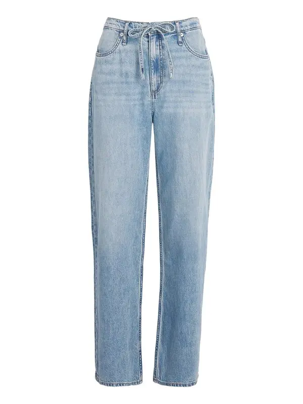 Rag & Bone Drawstring Phoebe Wide-leg Jeans - Blue