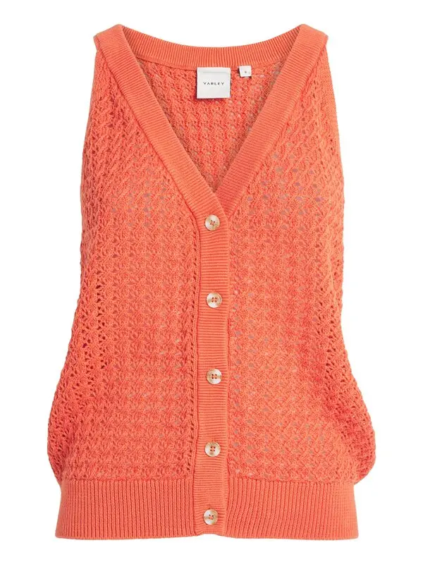 Varley Cotton Knit Alessia Tank Top - Orange