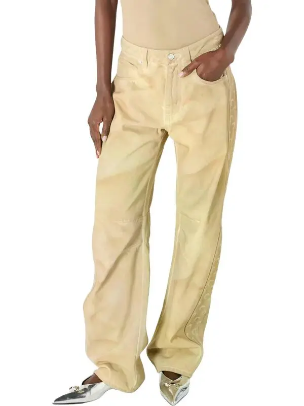 MARINE SERRE Faded Moon-motif Jeans - Neutrals