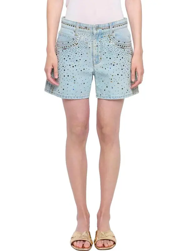 Zadig&Voltaire Sadys Embellished Denim Shorts - Blue