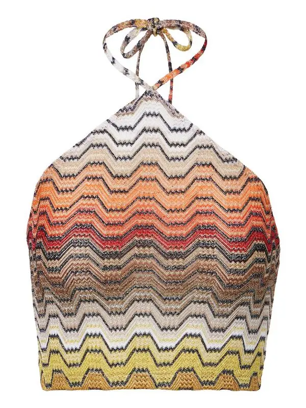 Missoni Wave Halterneck Lame Top - Multicoloured