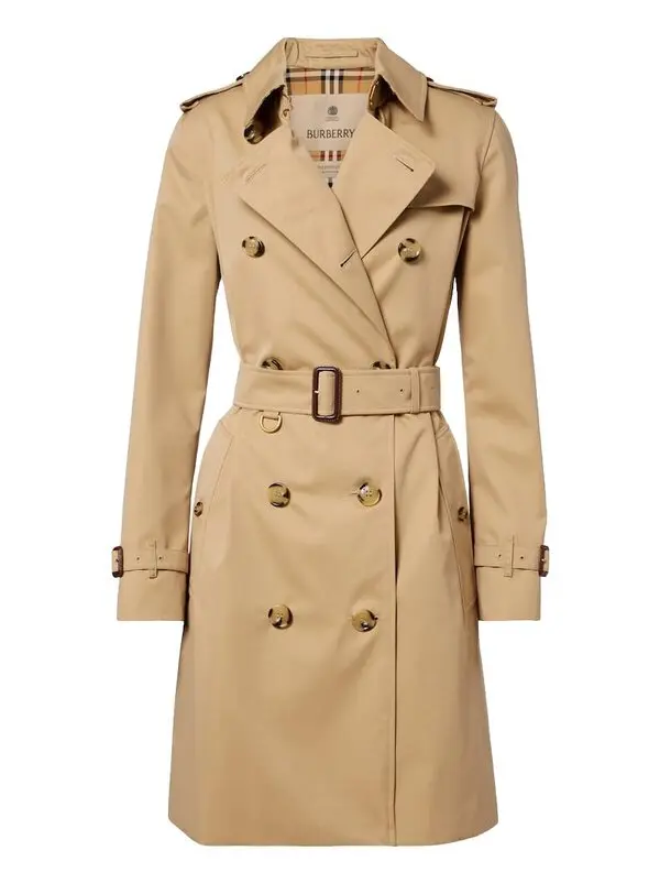 Burberry Kensington Cotton Trench Coat - Beige