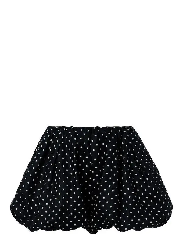 Faithfull The Brand Lucia Polka-dot Linen Shorts - Black