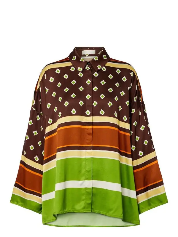 Faithfull The Brand Cora Printed Satin Shirt - Multicoloured