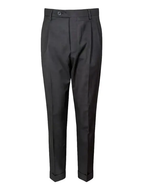 GTA Pleated Turned-up Trousers - Brown
