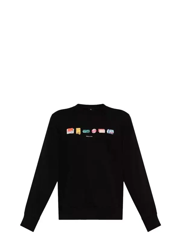 Paul Smith Graphic Print Crewneck Sweater - Black
