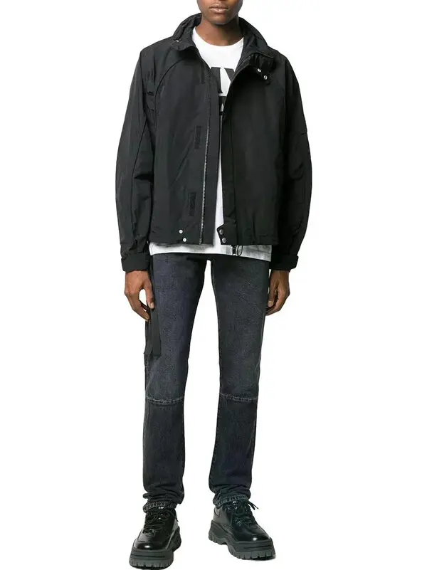 BEN TAVERNITI UNRAVEL PROJECT High-neck Boxy-fit Jacket - Black