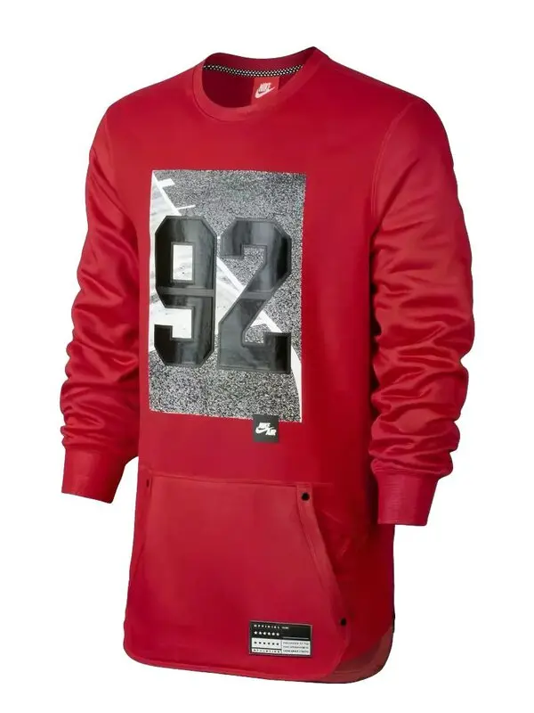 Nike Graphic Print Long Sleeve T-shirt - Red