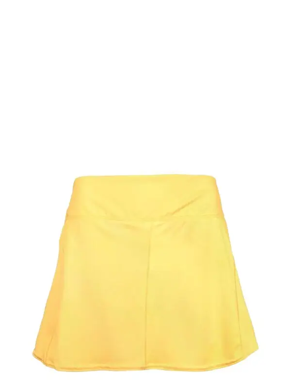 Adidas Logo Detail Elasticated-waistband Mini Skort - Yellow
