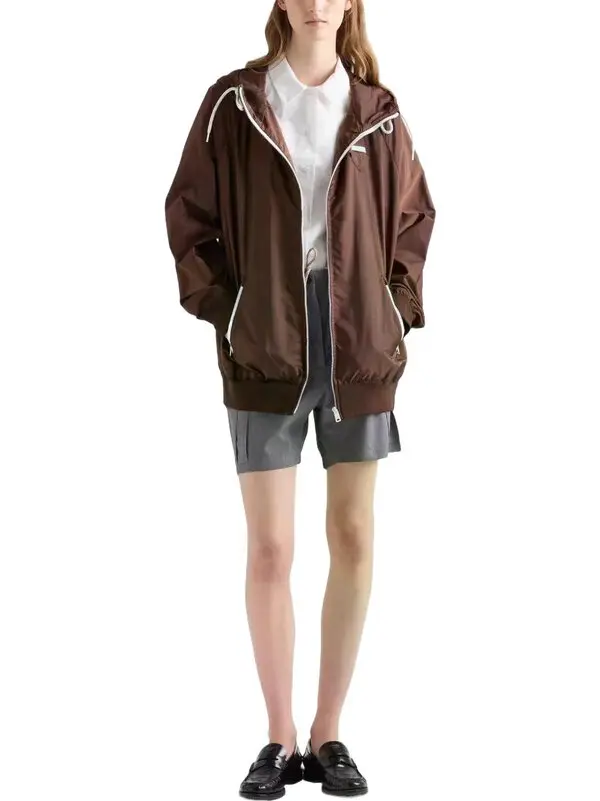 Prada Lightweight Re-nylon Raincoat - Brown