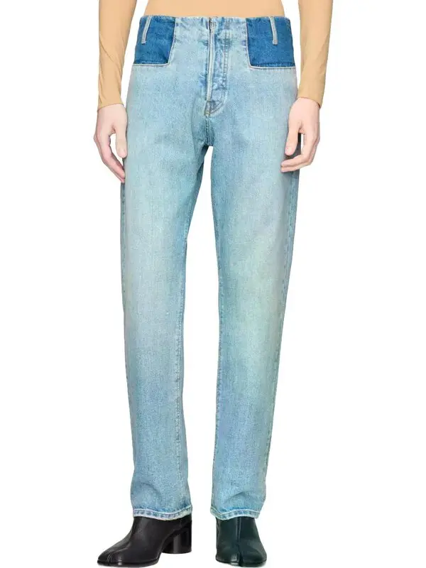 MAISON MARGIELA Patchwork Four White Stitches Jeans - Blue