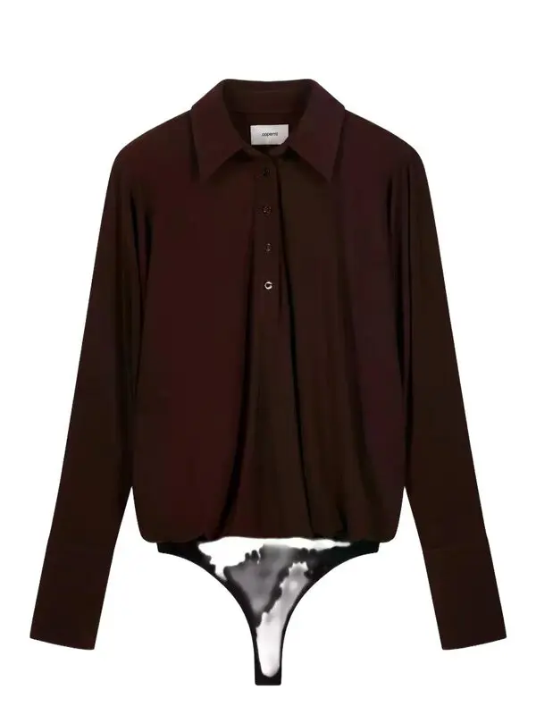 Coperni Draped Boxy Bodysuit - Red