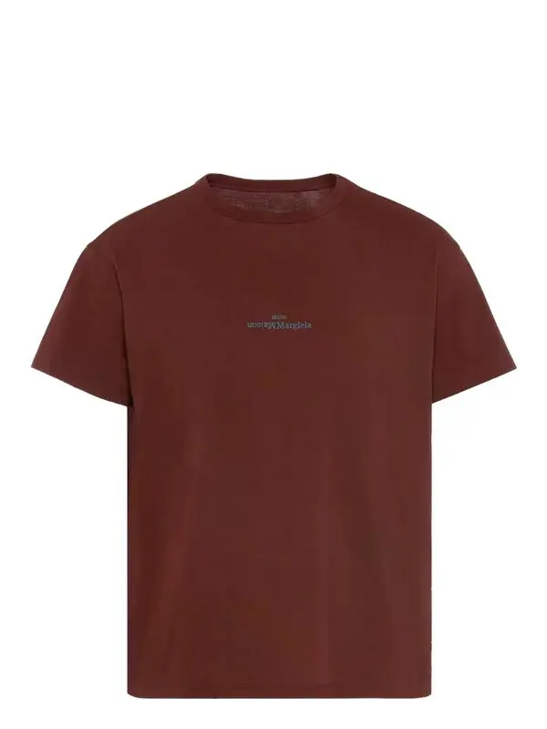 MAISON MARGIELA Embroidered Logo T-shirt - Red