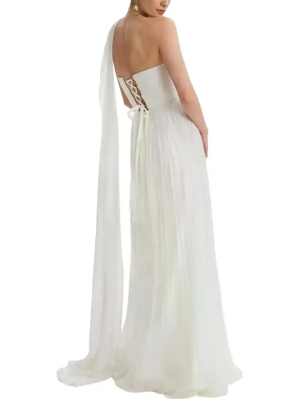 FRAMBOISE Vondra One-shoulder Maxi Dress - White