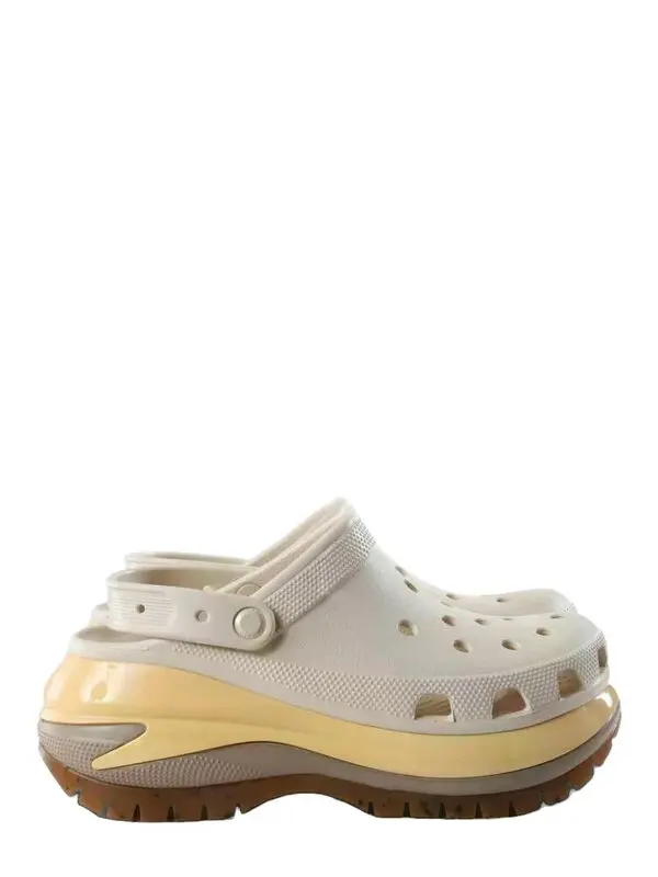 CROCS Mega Crush Perforated Mules - Neutrals