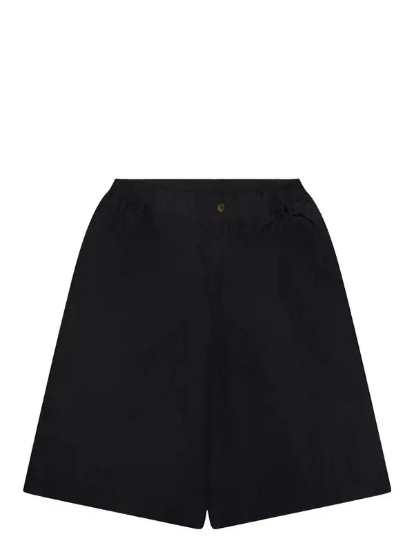 Comme Des Garçons Wrinkled Wide-leg Shorts - Black