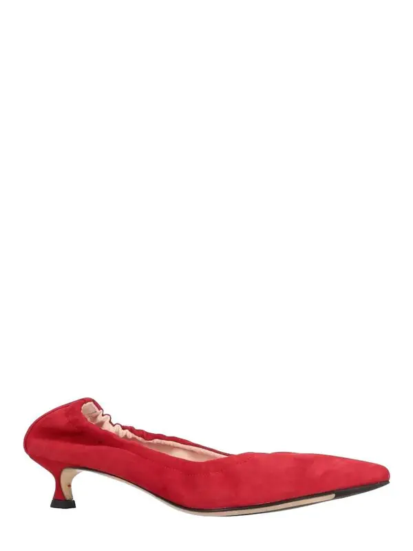 LA ROSE Elasticated Pointed-toe Pumps - Red