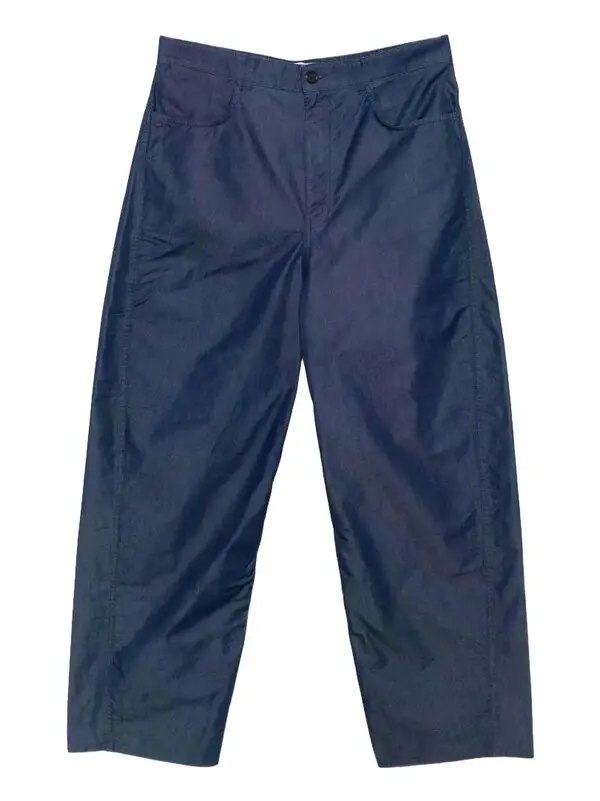 Givenchy Logo Print Wide Leg Trousers - Blue