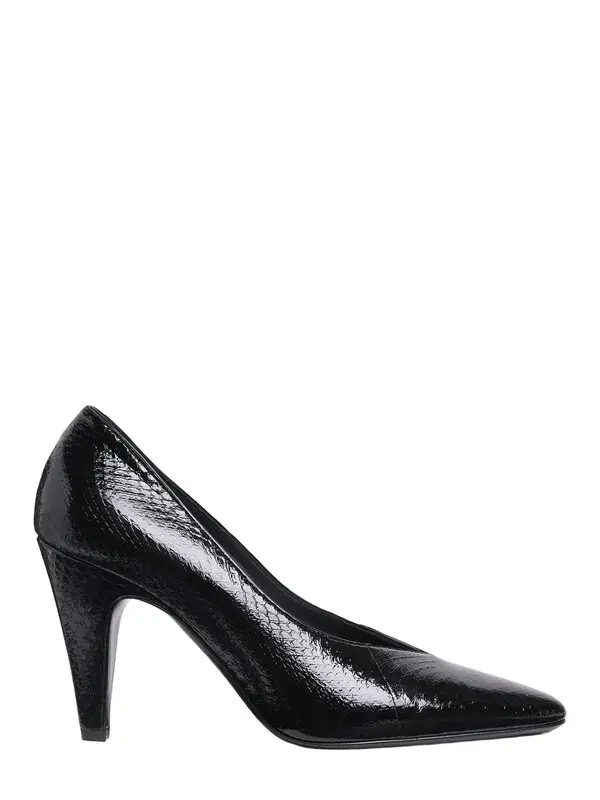 Alaïa Snakeskin Cone Heel Pumps - Clear