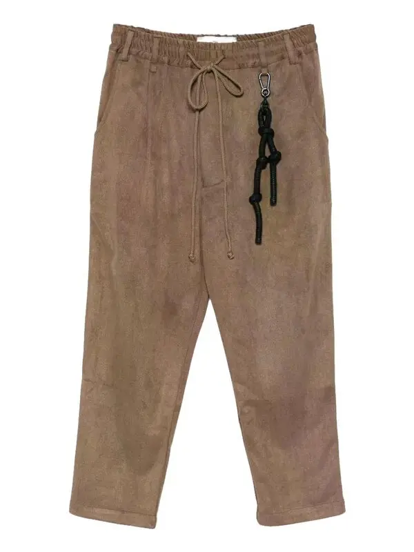 SONG FOR THE MUTE Drawstring Waist Rope Detail Trousers - Brown