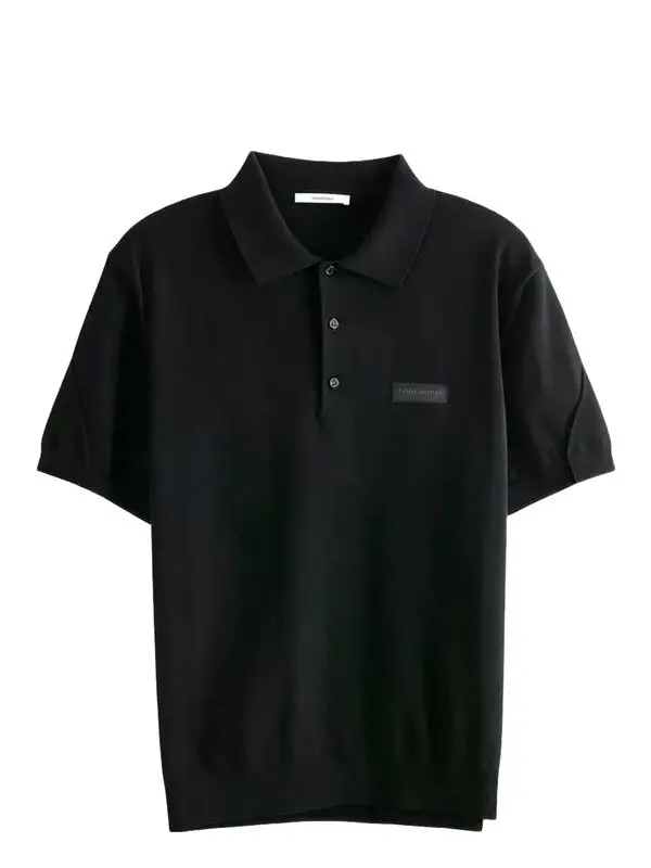 Givenchy Logo-patch Polo Shirt - Black